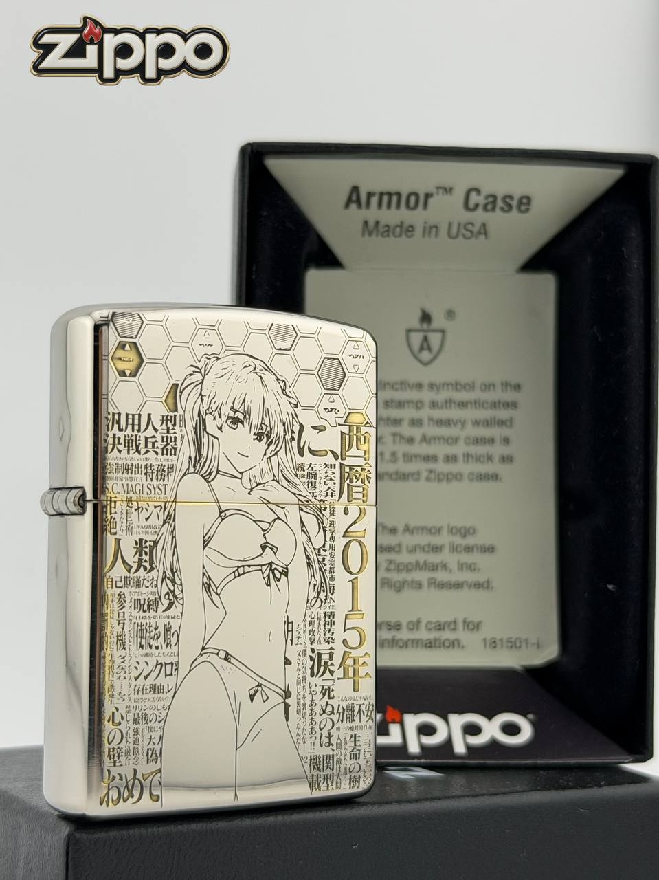Зажигалка Zippo Armor Evangelion Asuka