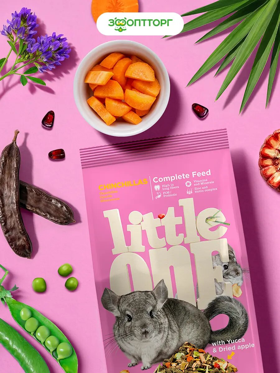 Little One корм для шиншилл Злаковое ассорти, 900 г.