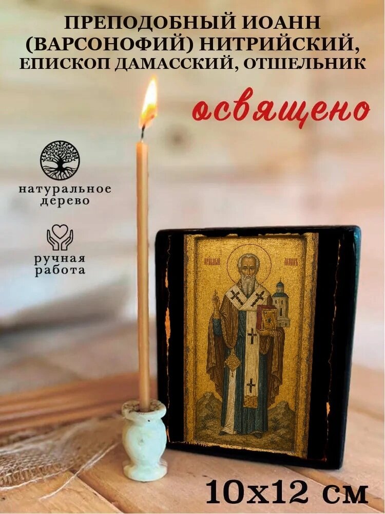 Икона Иоанн (Варсонофий) Нитрийский, епископ Дамасский, отшельник