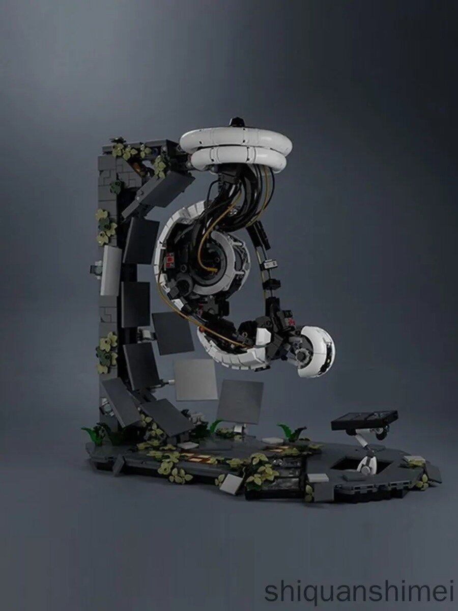 Конструктор MOC сцена с Челл и ГЛаДОС Portal 2, 1867 деталей, диорама