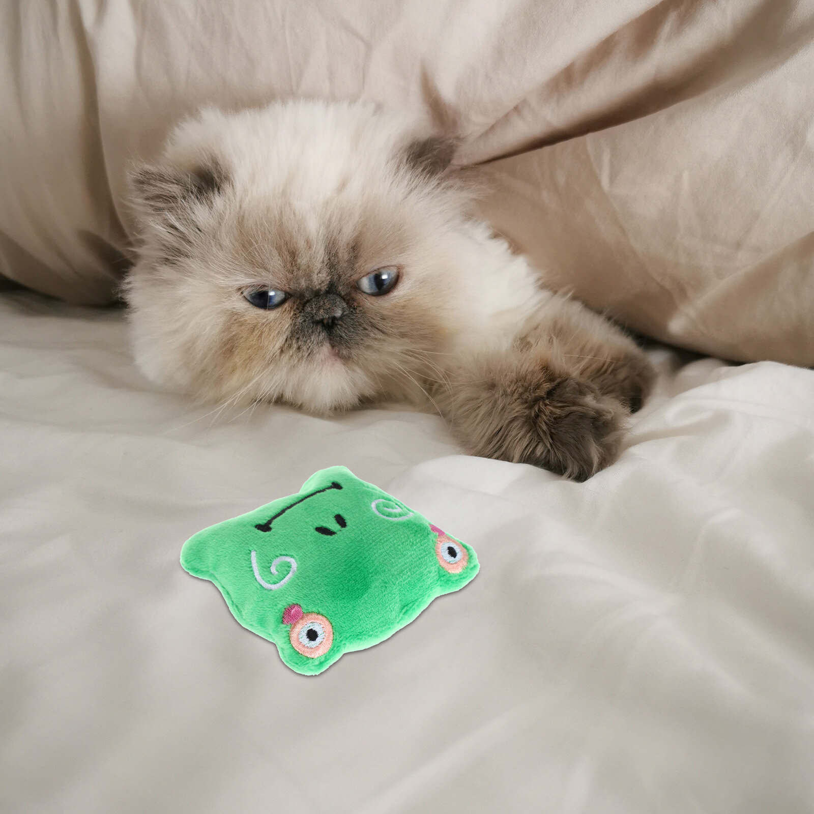 Интерактивная Игрушка Для Кошек Из Плюша В Форме Жабы 8.00X7.50X3.00Cm