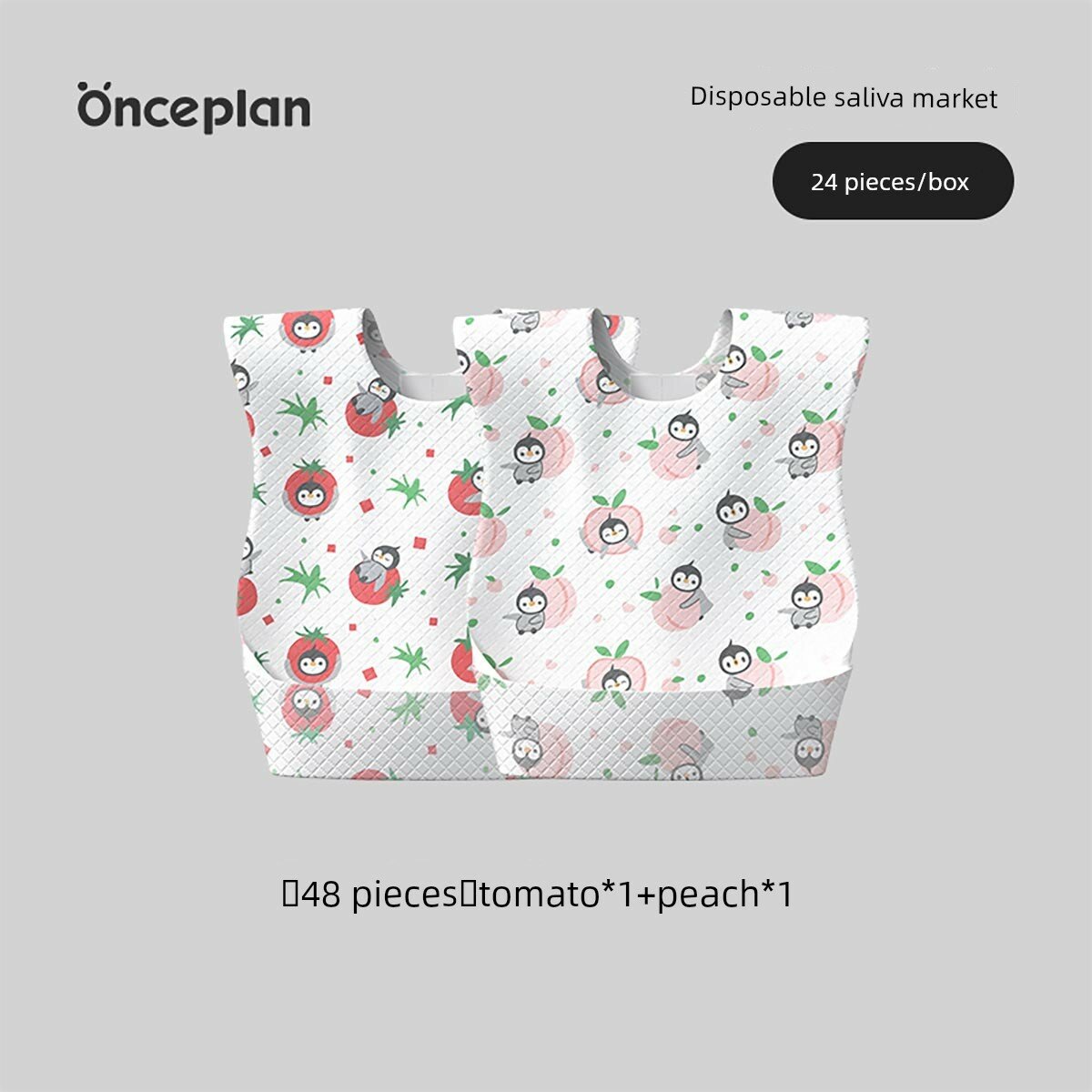 Onceplan Одноразовые детские брелки 48 шт. с рисунком помидор и персик