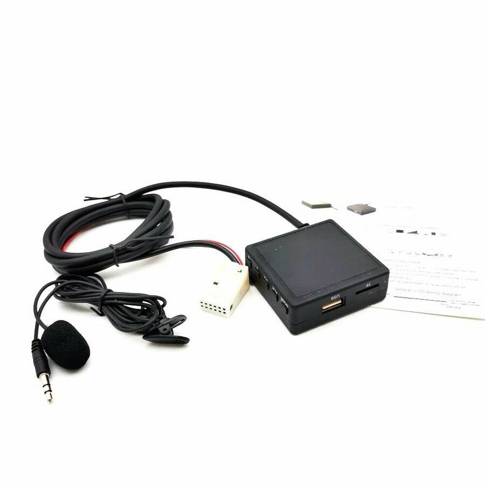 12Pin Аудио AUX USB Кабель-Адаптер + Микрофон Для BMW E60 E63 E64 E66 E81 E82 E70 E90