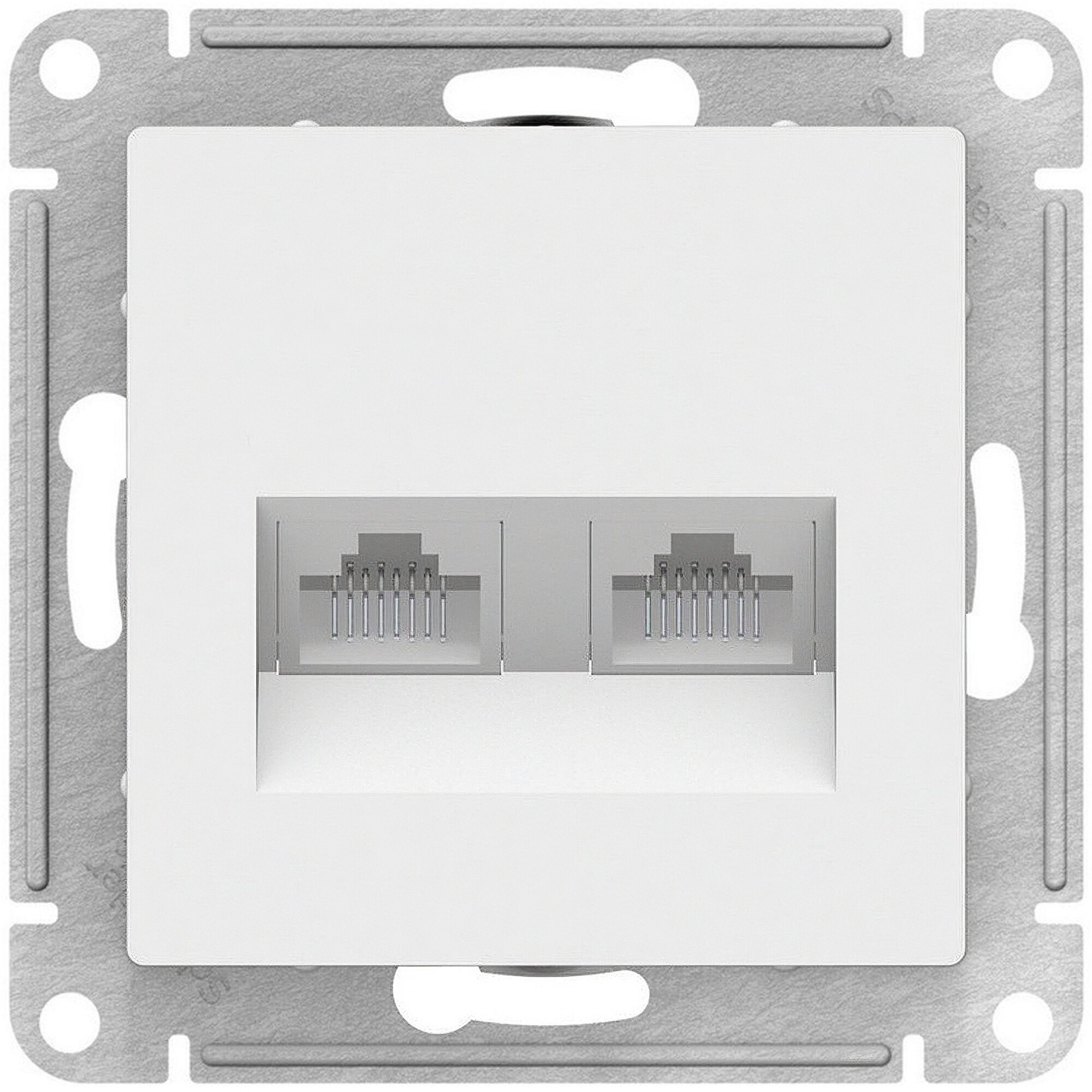 Розетка RJ-45 2 поста Schneider Electric Atlas Design белый
