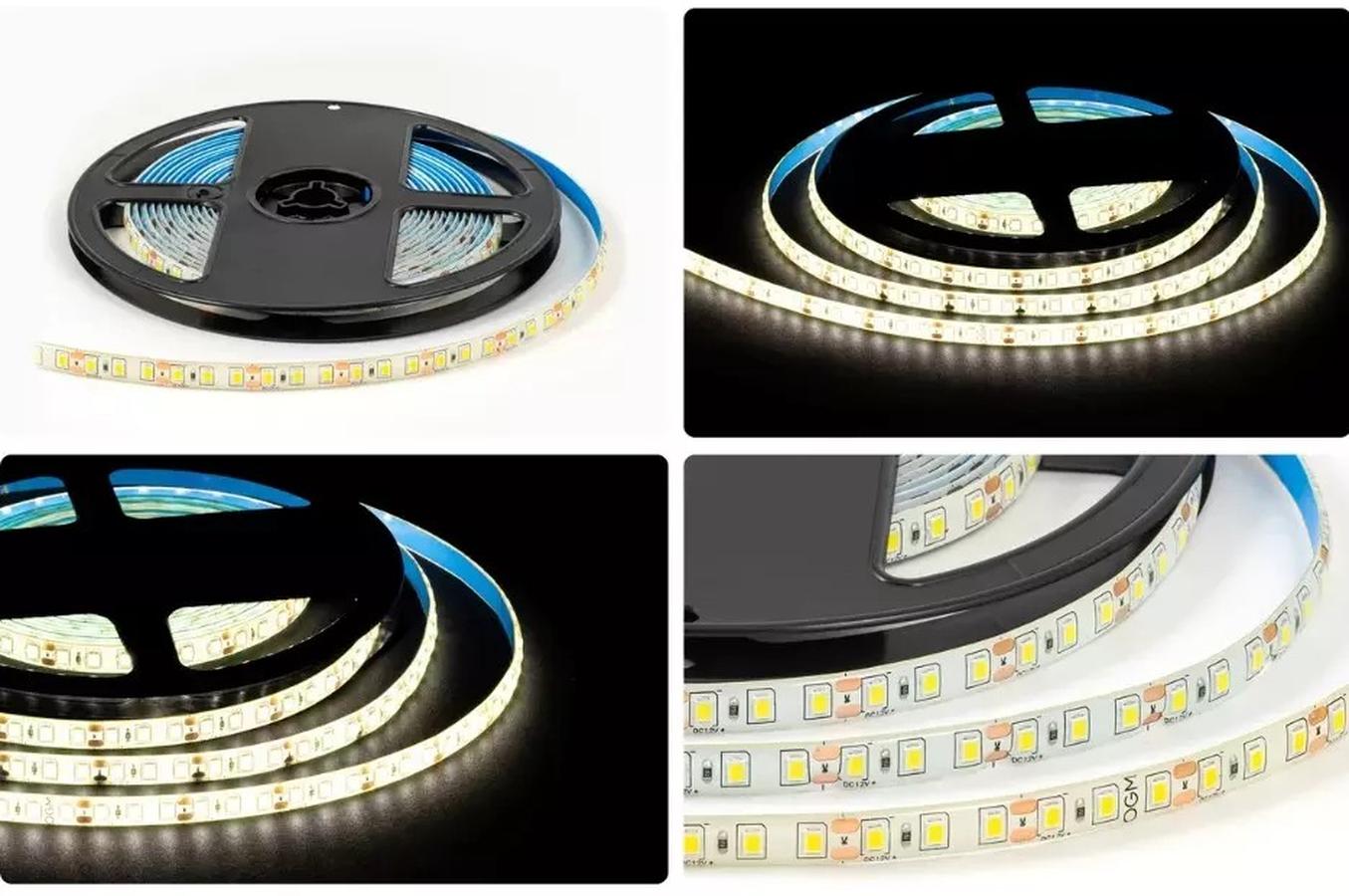 Светодиодная лента 12В 9,6Вт/м 840Лм/м 4000К 5м 8мм CRI>80 SMD2835 120шт/м IP65 OGM LSE-260