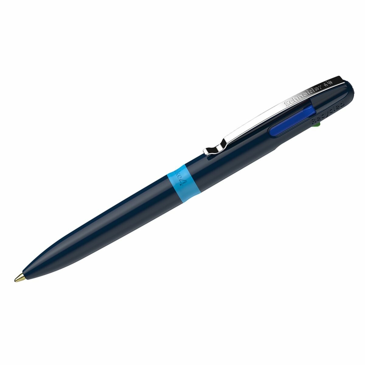 Ручка шариковая автоматическая многоцветная Schneider Take 4 (0.5мм, 4 цвета) (138003), 10шт.