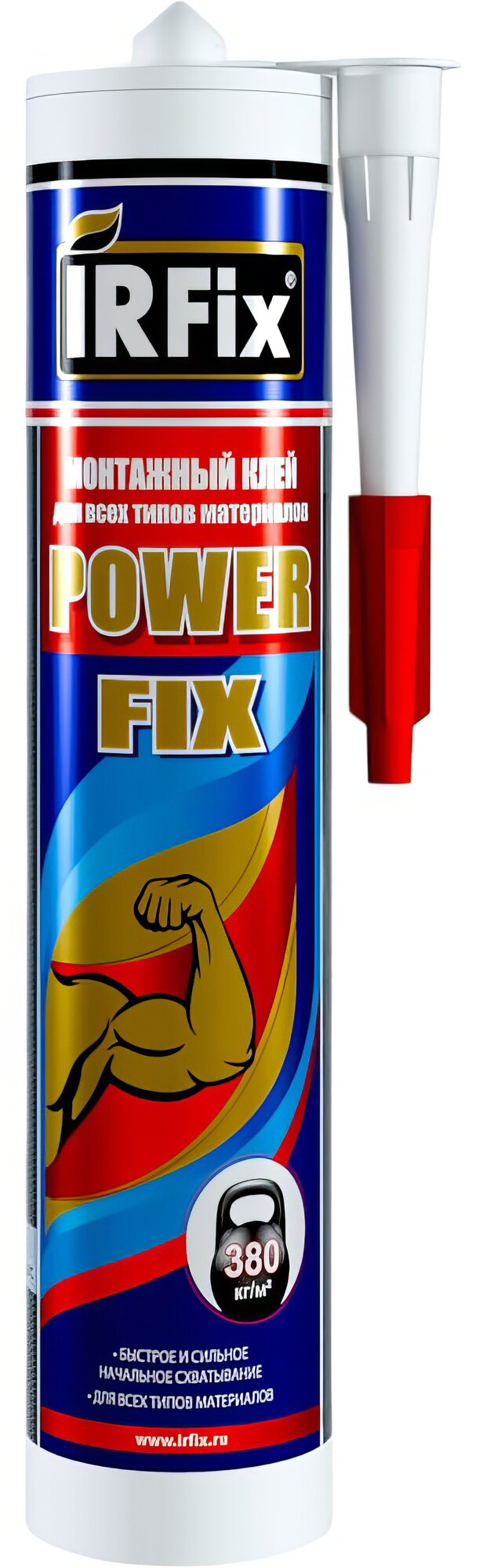 Монтажный клей IRFIX POWER FIX MS белый, 290 мл, мс-полимер 20038