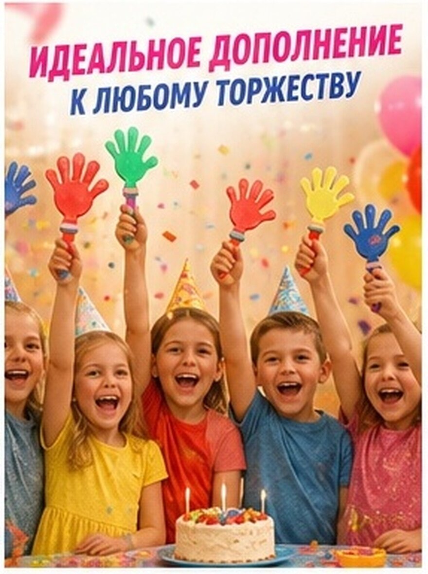 24 Штуки Пластиковые Ладошки Для Аплодисмента На Праздники И Фестивали Размер 19.00X8.00X1.00Cm