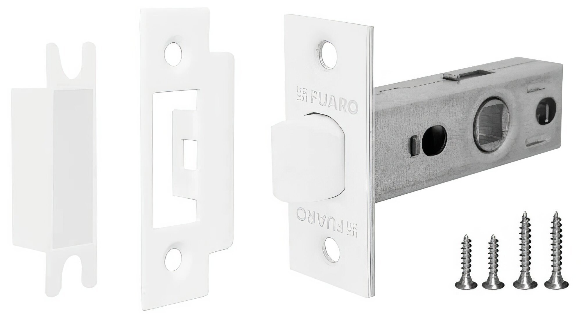 Защелка межкомнатная Fuaro Plastic P12-45-25 белая