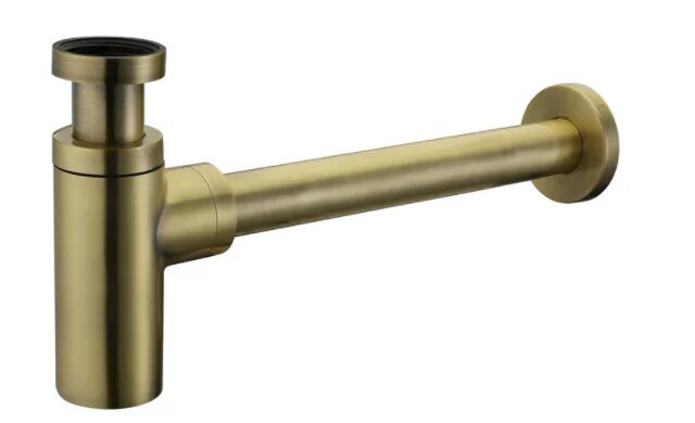 Комплект трубы для слива Bagnolux матовый черный латунь Brushed Gold