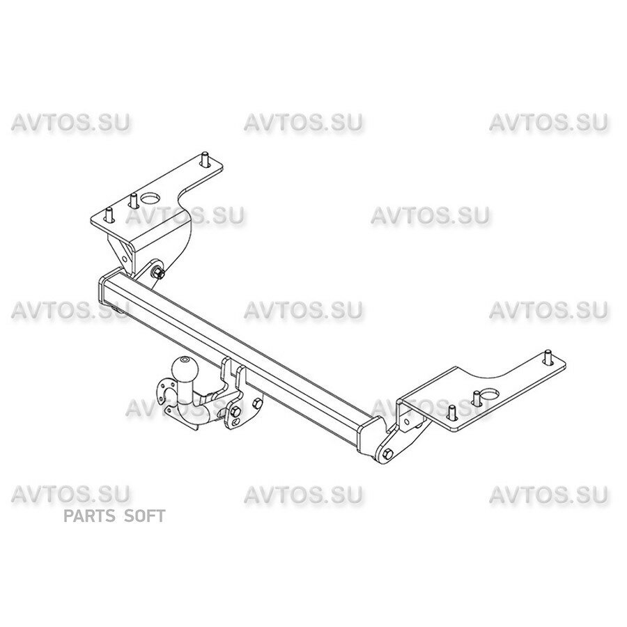 ТСУ TOYOTA Corolla2013с электропроводкой от официального дистрибьютора, AVTOS, артикул TY37