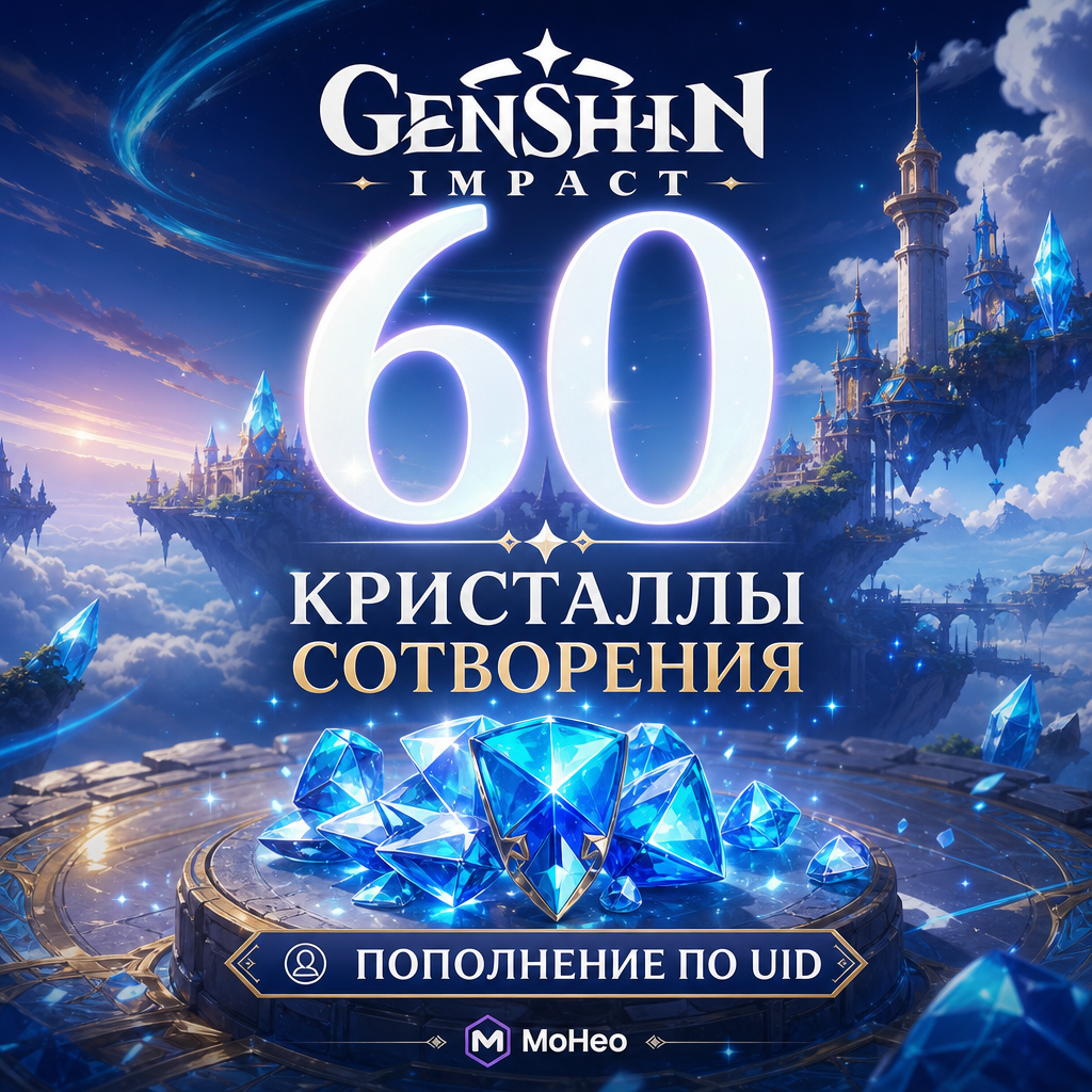 Genshin Impact — 60 кристаллов сотворения, пополнение аккаунта по UID