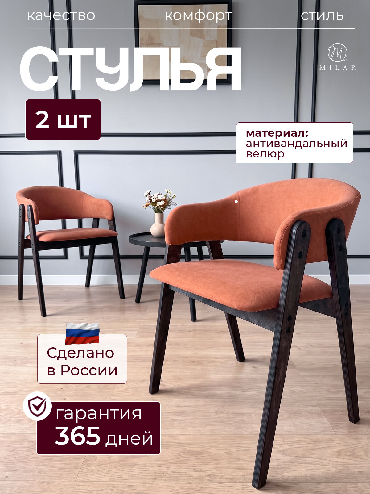 Стулья со спинкой 2 шт