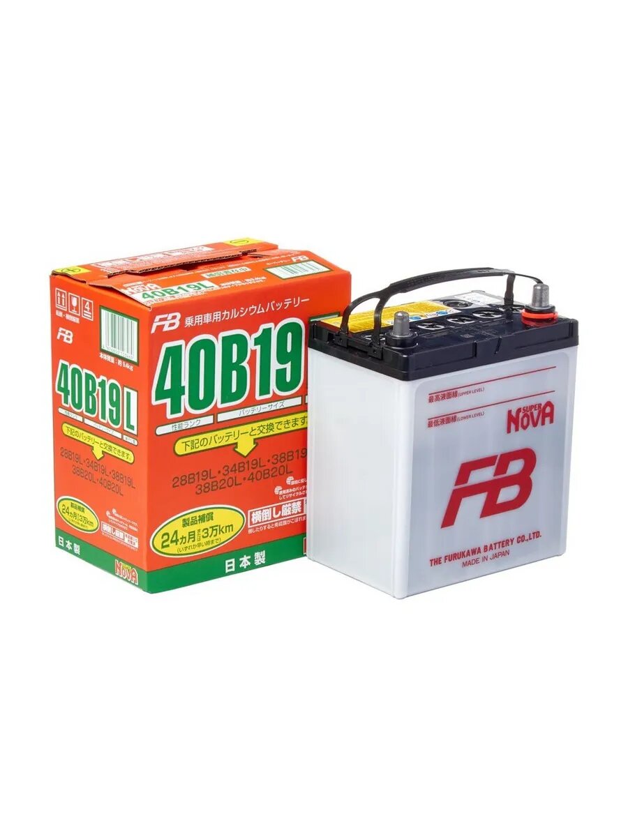 Аккумулятор 38 Ач 330 А, обратная полярность 40B19L