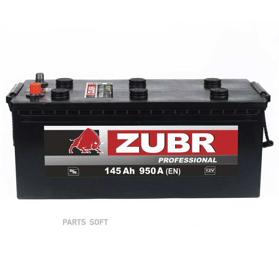Аккумуляторная батарея 120.140Ah 680.800A (+) слева Man, MB, Renault, Daf, Scania, Volvo (+) слева # 12V 145Аh 950А, Размеры (513*189*225), Professional от официального дистрибьютора, ZUBR AKB, артикул ZPT1453
