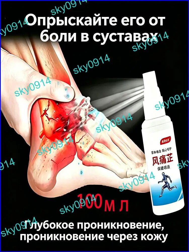 Спрей для тела, раствор спиртовой во флаконе с дозатором, для снятия боли и воспаления, 100 мл