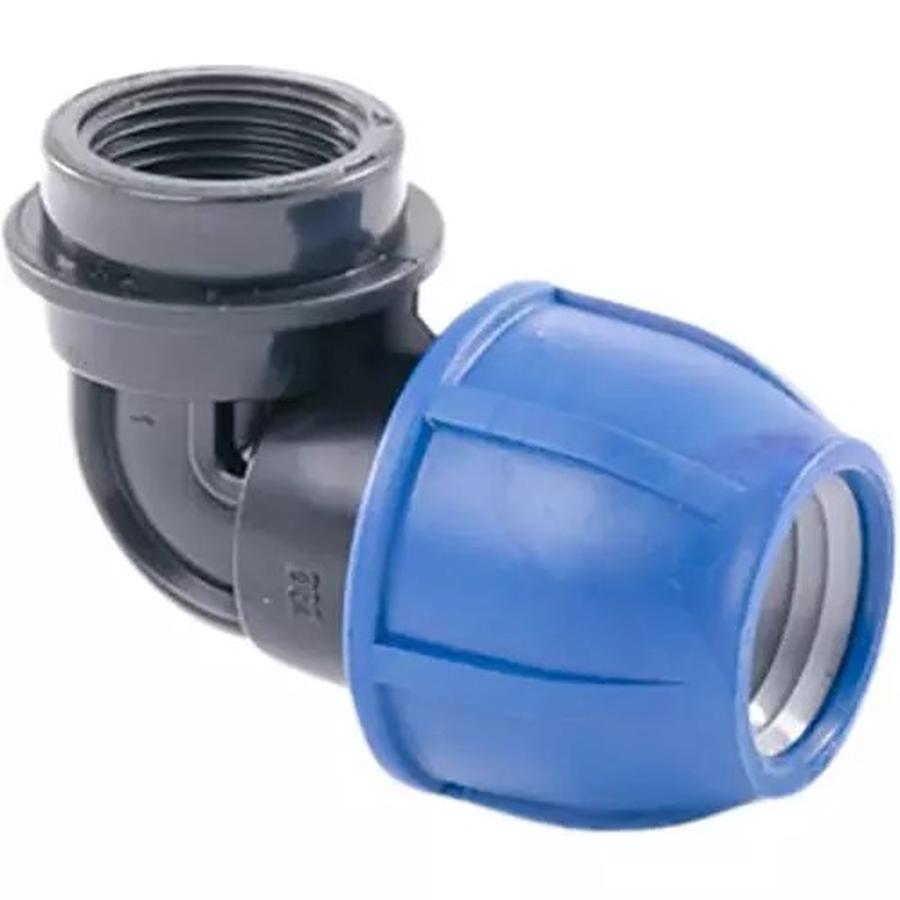 Отвод ПНД с резьбой 32x3/4" ВР, компрессионный, PN16, RTP 11546