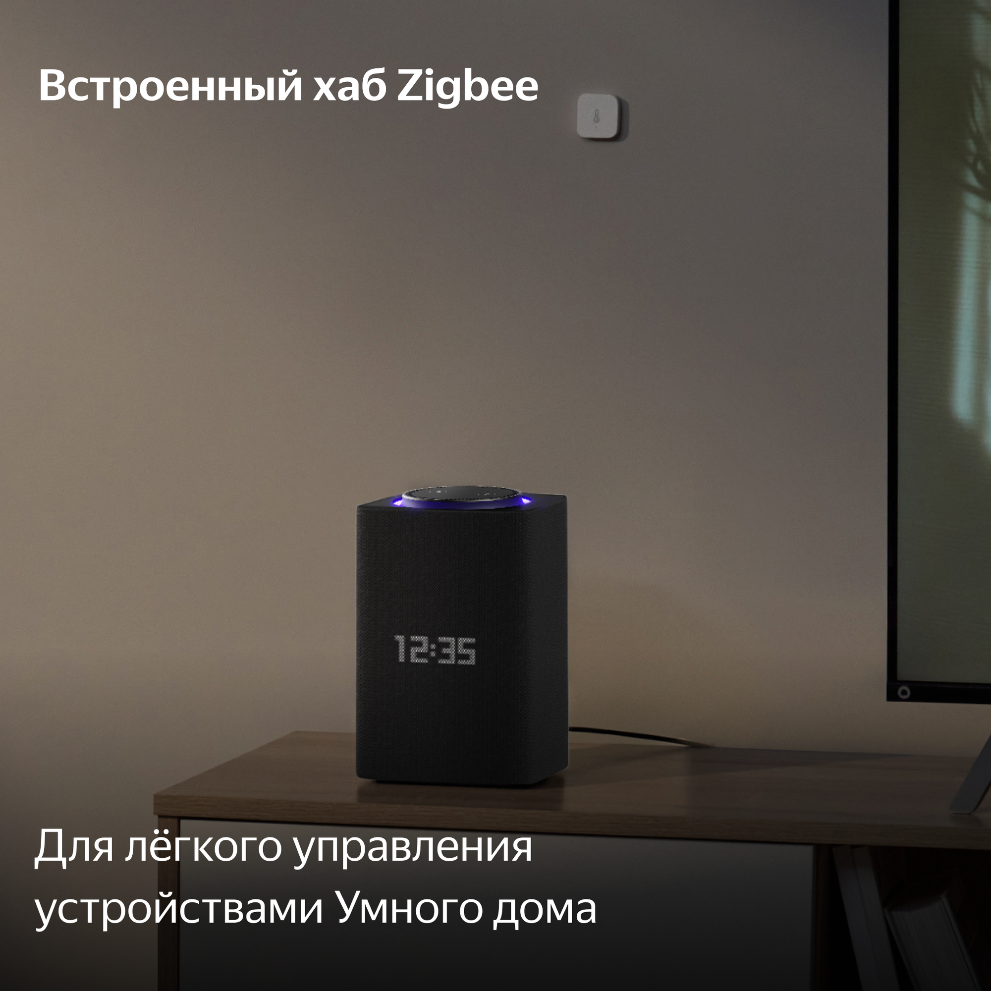 Умная колонка Яндекс. Станция Макс Zigbee с Алисой на YaGPT, Графит