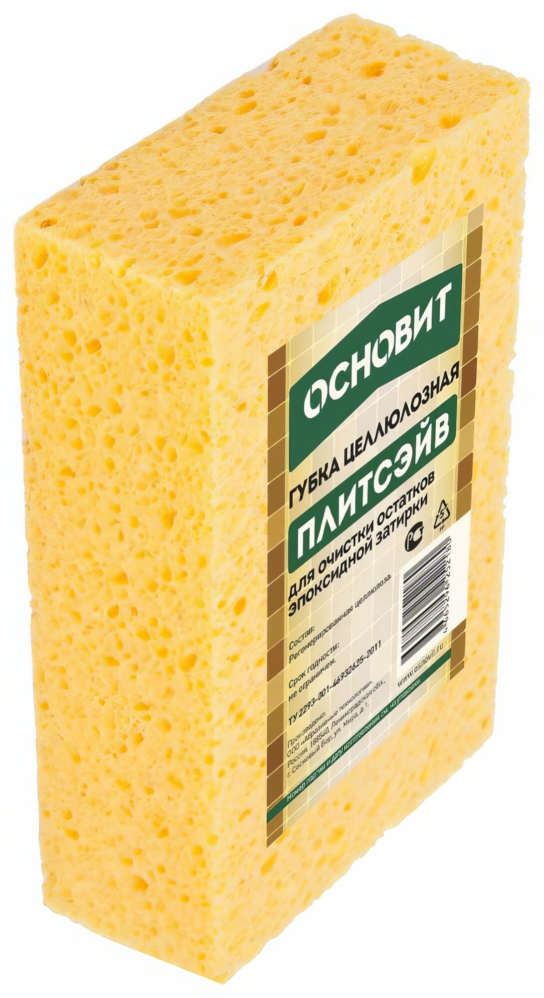 Губка для очистки эпоксидных остатков основит плитсэйв 14x9,5 см 1 шт