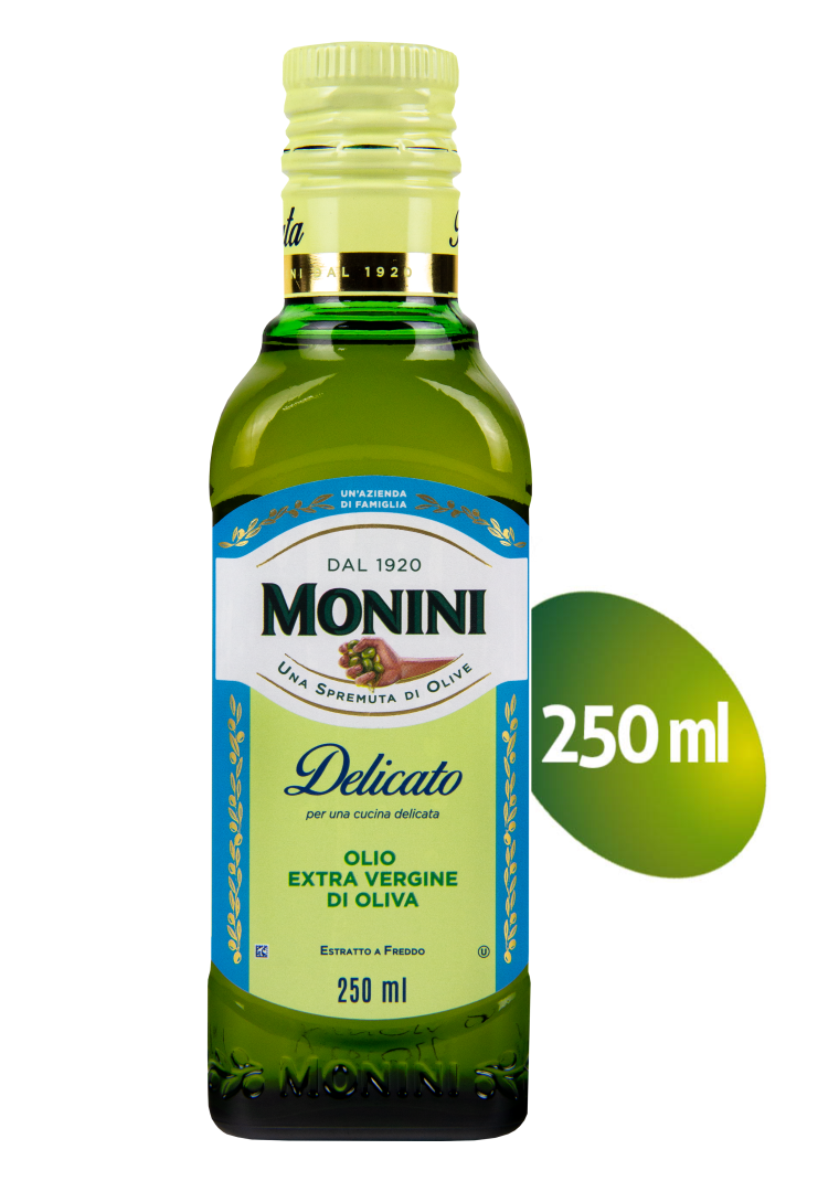 Оливковое масло Monini Extra Virgin "Delicato", нерафинированное, 0.25 л