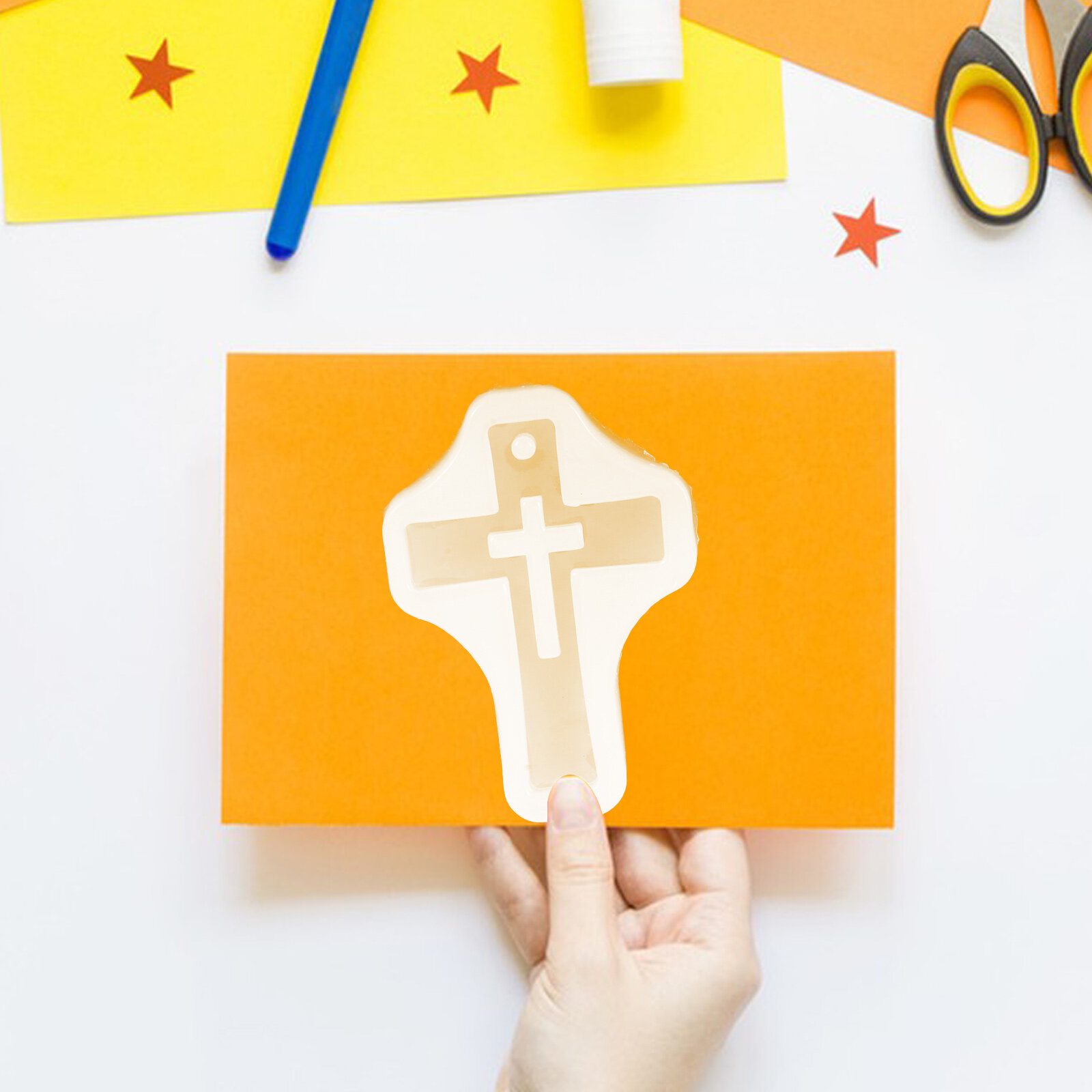 5 Шт Молды Из Силикона Для Diy В Форме Креста Для Создания Подвесок 5.50X4.00X0.60Cm