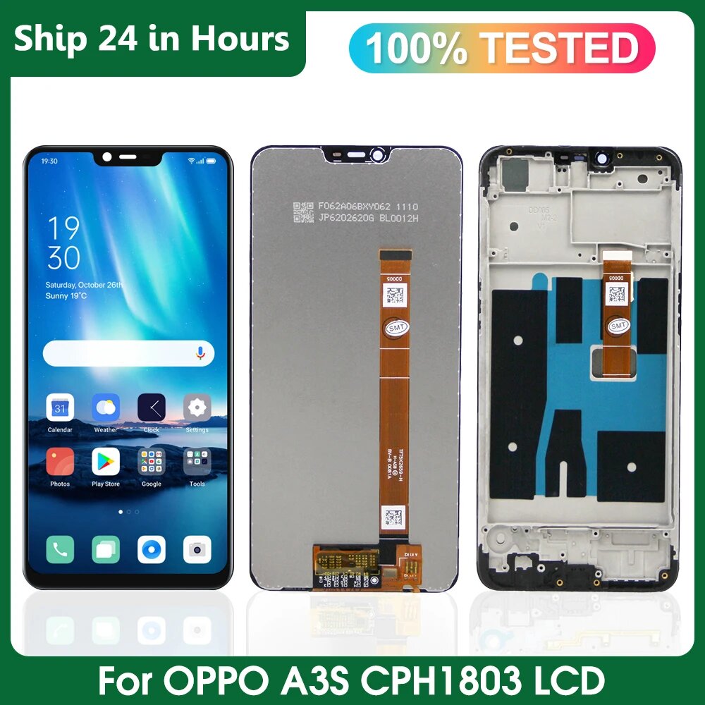 Дисплей для Oppo A3s CPH1805 с рамкой