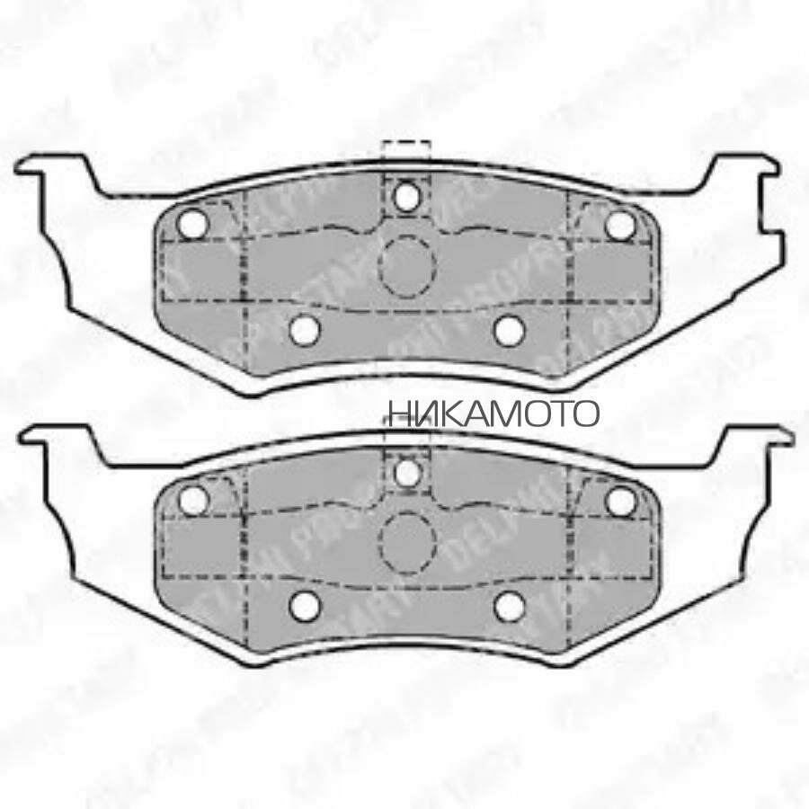 DELPHI LP1162 Колодки тормозные дисковые, комплект