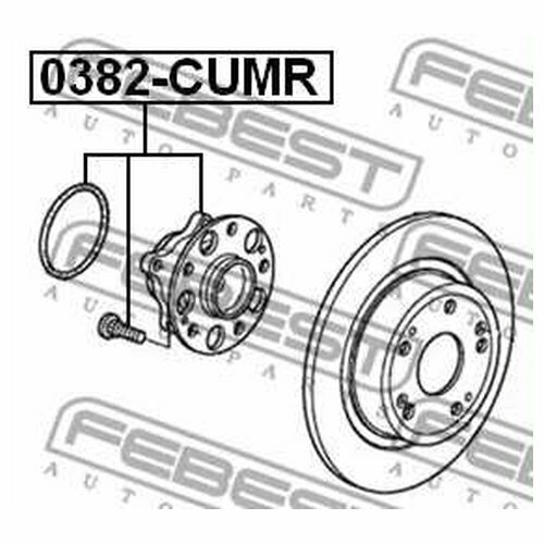 Ступица колеса задняя Febest 0382cumr для Honda Accord IX, VIII, Crosstour, Elysion, Pilot