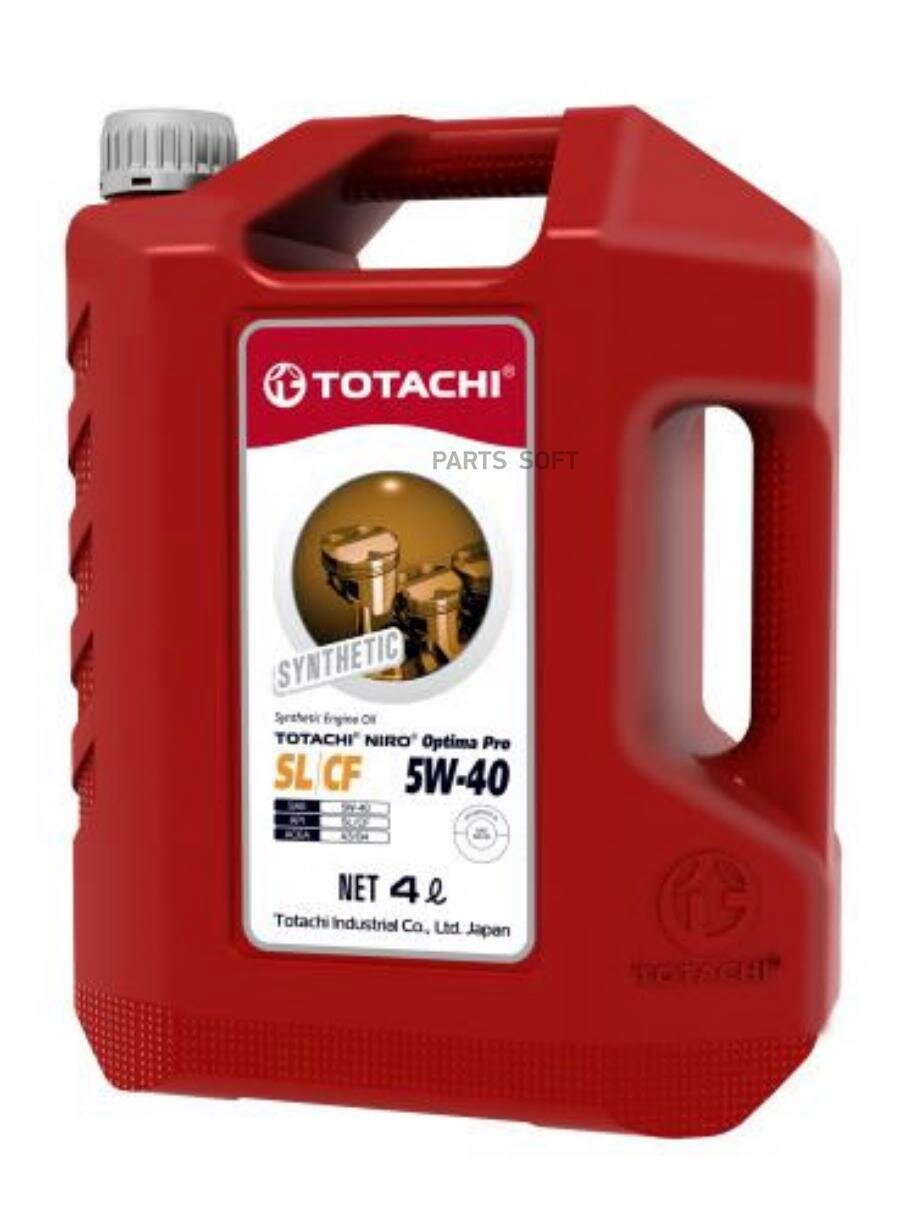 Масло моторное totachi niro optima pro synthetic 5w-40 синтетическое 4 л 1c604