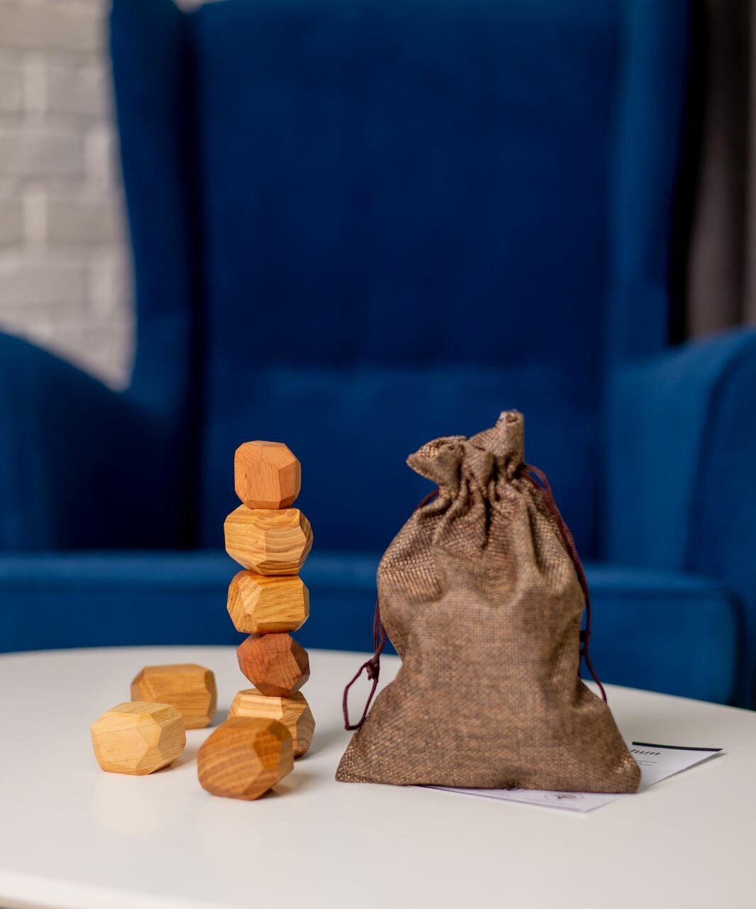 Развивающая настольная игра, туми иши, гора камней из дерева