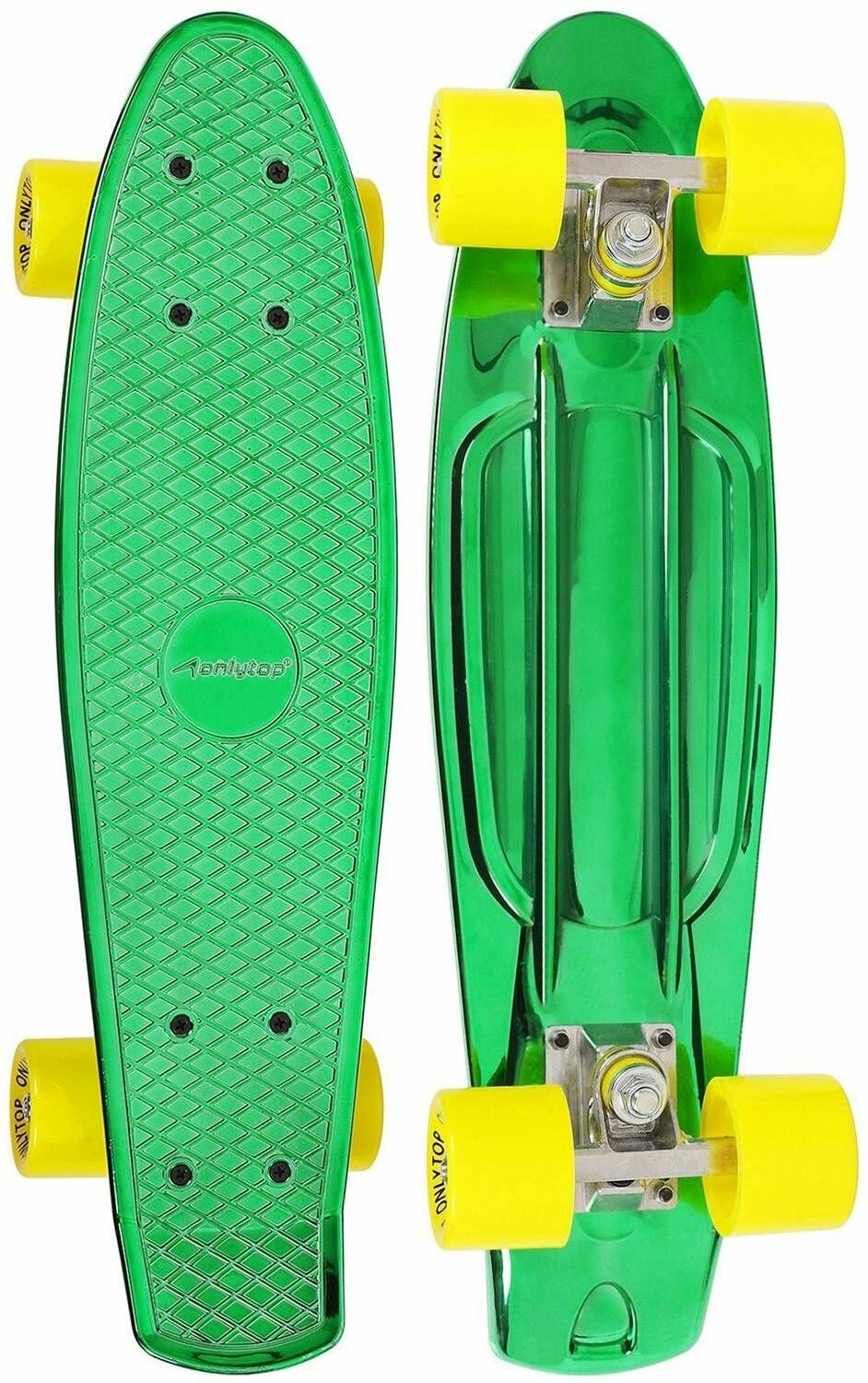 Пенни борд, детский скейт для начинающих, мини-круизер для девочек и мальчиков, доска для скейтборда, цвет изумрудный, размер 56х15 см