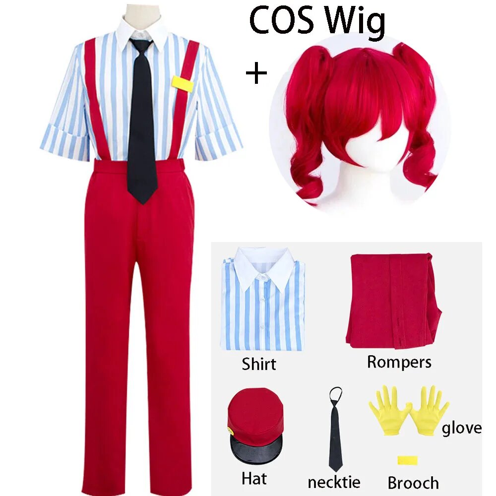 Mikuu Косплей костюм для женщин из полиэстера Красный, L, COS1Wig1