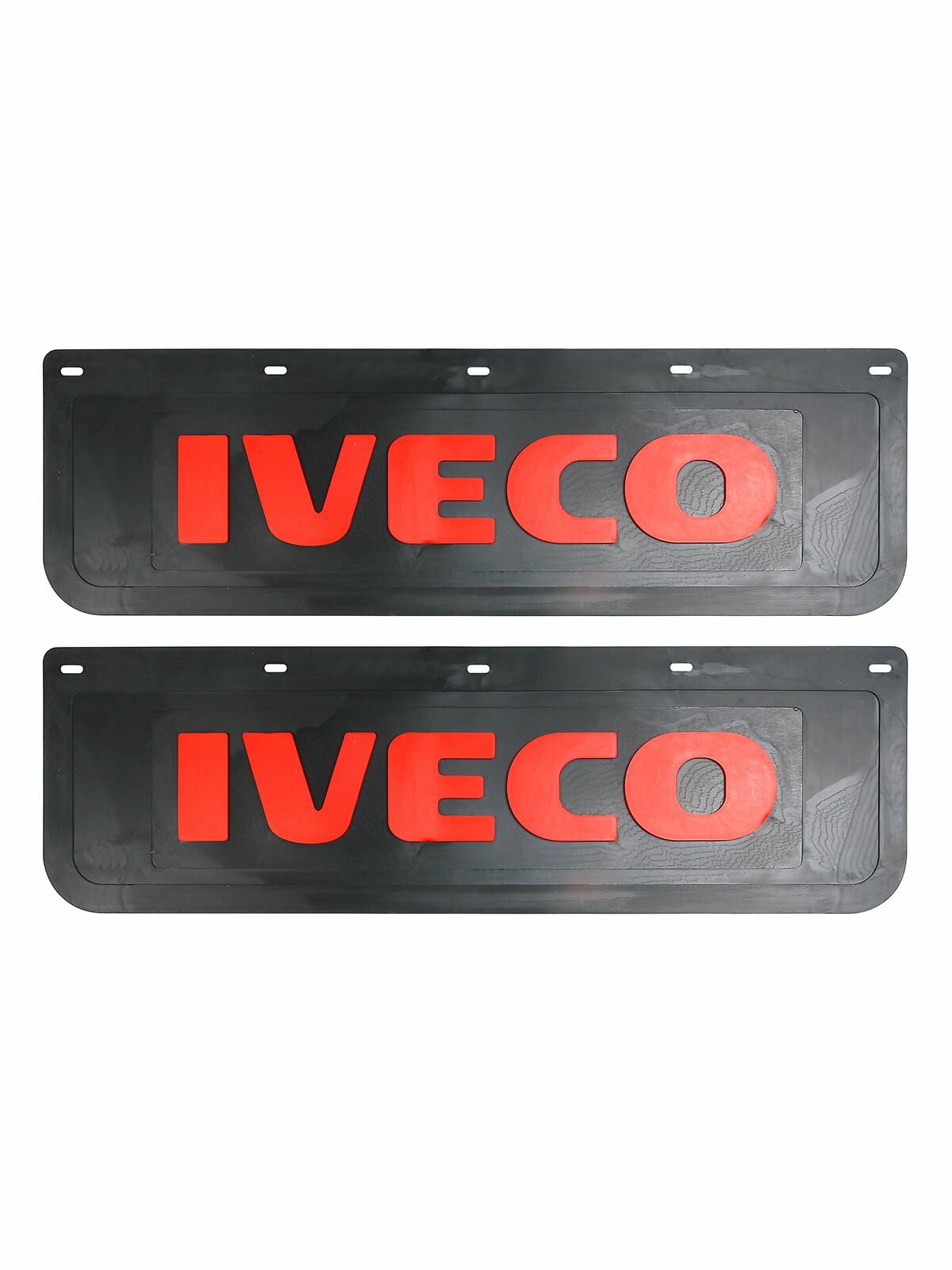 Брызговики резиновые на автомобиль "IVECO" (2 штуки) на передний бампер 600x180 мм. (LUX). Сделано в России (25967)