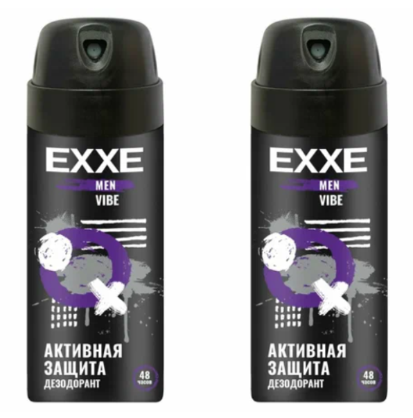 Дезодорант аэрозоль Exxe Men Vibe, 150 мл, 2 шт