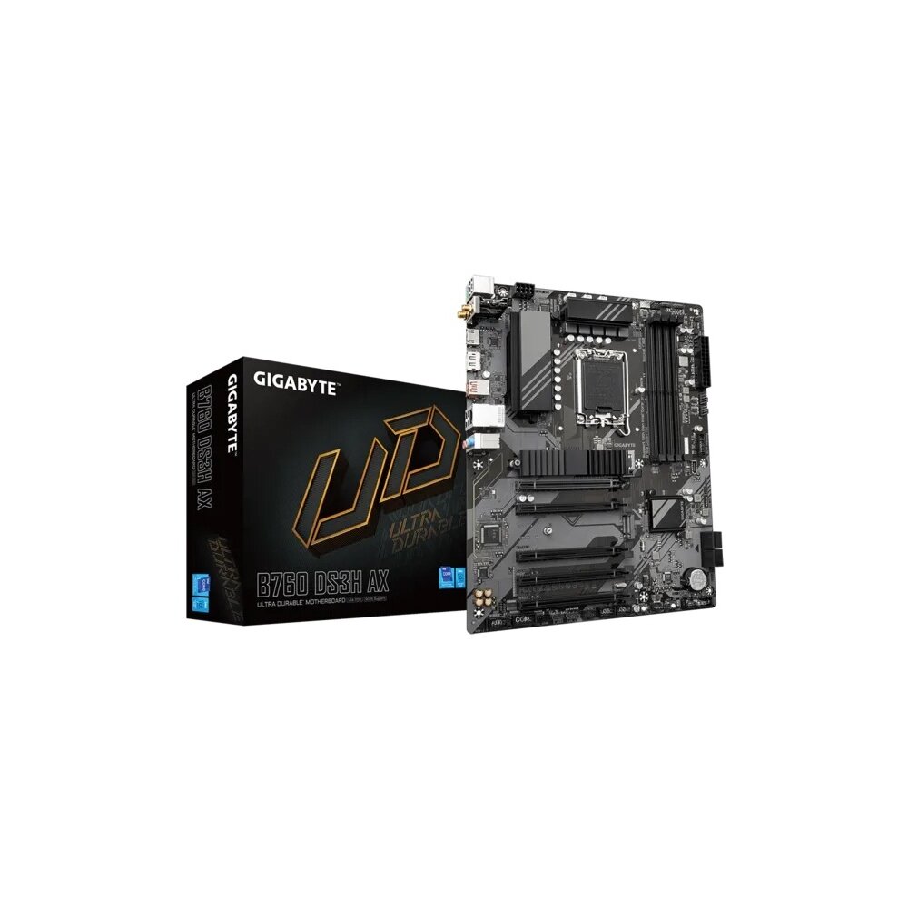 Материнская плата GIGABYTE B760 DS3H (LGA1700, ATX, B760, 4xDDR5, 5xPCI-Ex16, 2xM.2, HDMI+DP, RTL) (B760 DS3H)
