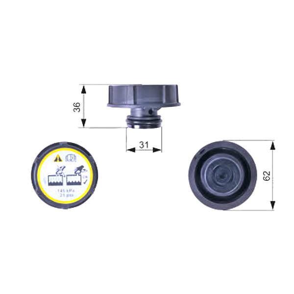 GATES RC240 (03460 / 03801 / 1224233) крышка бачка расширительного Ford (Форд) Transit (Транзит) 06- / focus-2 04-