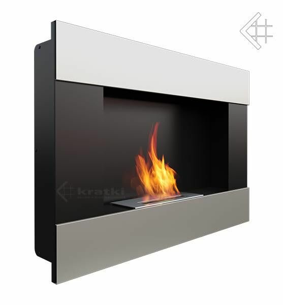 Биокамин Kratki BRAVO сатин, Металл, черный, 90x65,2x19,8 см.
