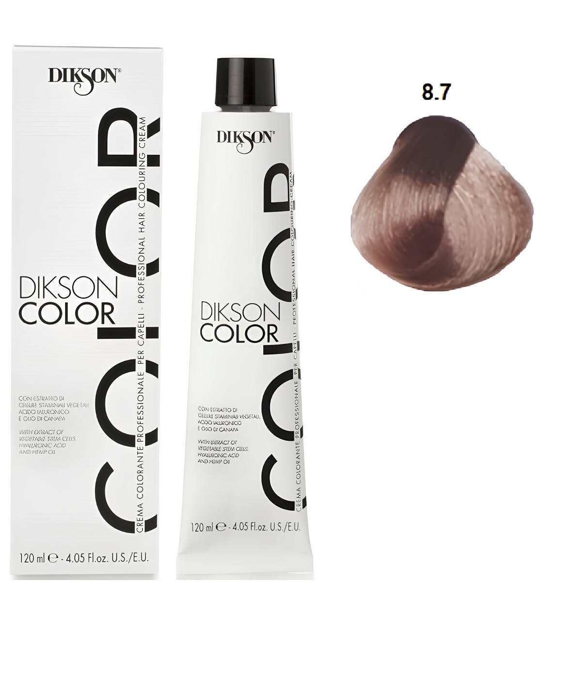 Краска DC 8/7 светло-русый коричневый Dikson Biondo Chiaro Marrone, 120 мл