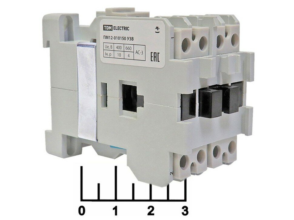 Миниконтактор (пускатель) 220V 10A ПМ12-010150 TDM (дополнительные контакты NO)