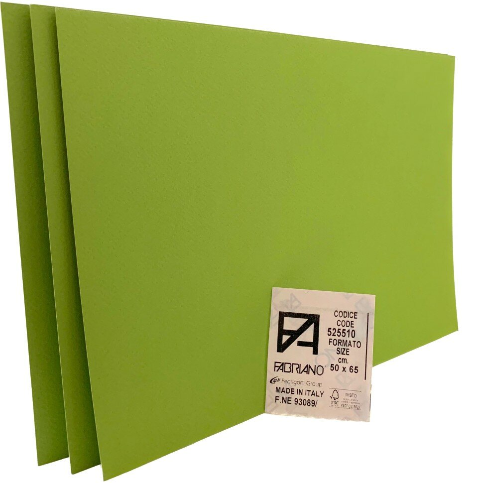 Бумага для пастели № 43 Фисташковый, 10 листов в папке А-4, Tiziano