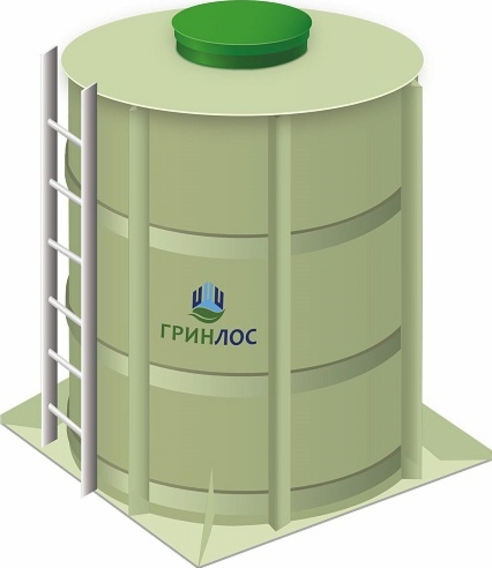 Универсальная промышленная Емкость 25 м3 вертикальная цилиндрическая наземная от гринлос