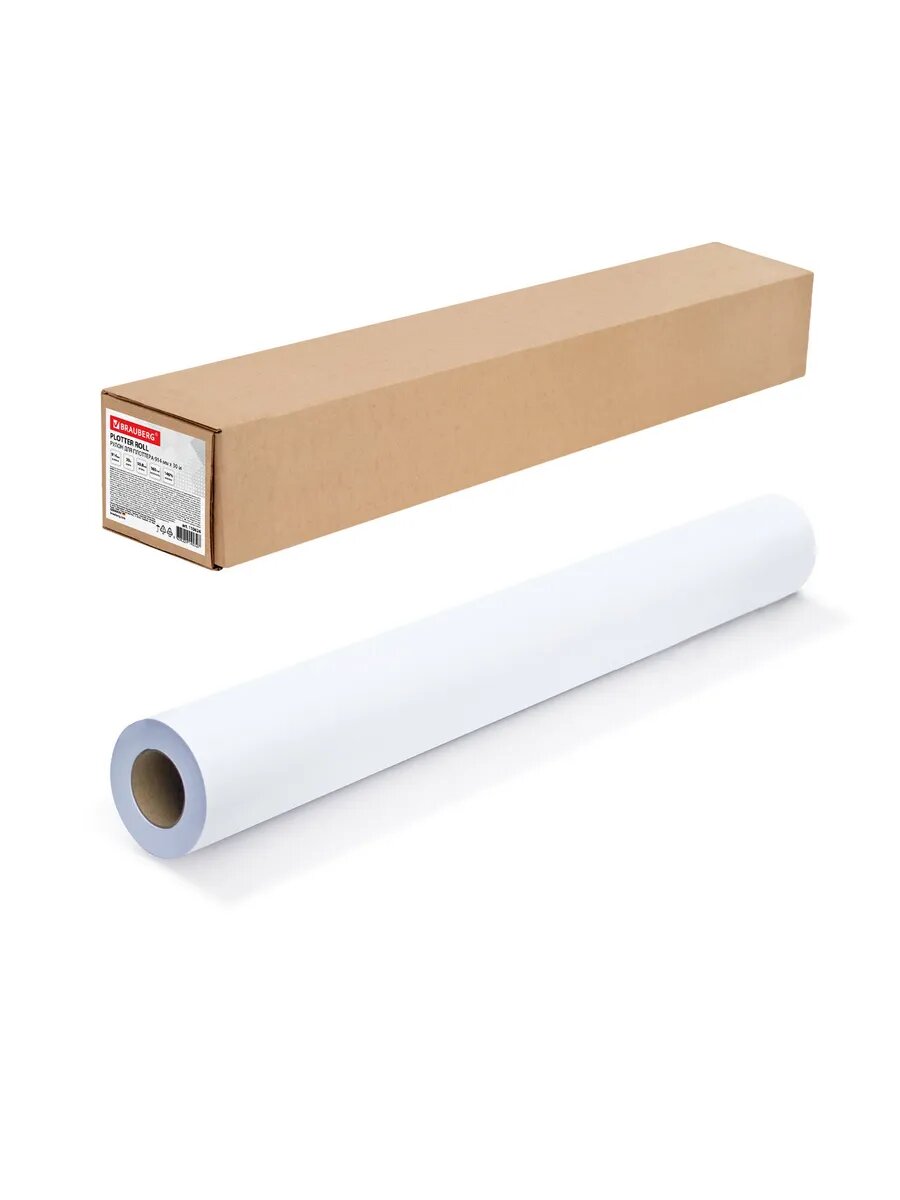 Бумага рулон для плоттера 914 мм х 30 м 160 г/м2