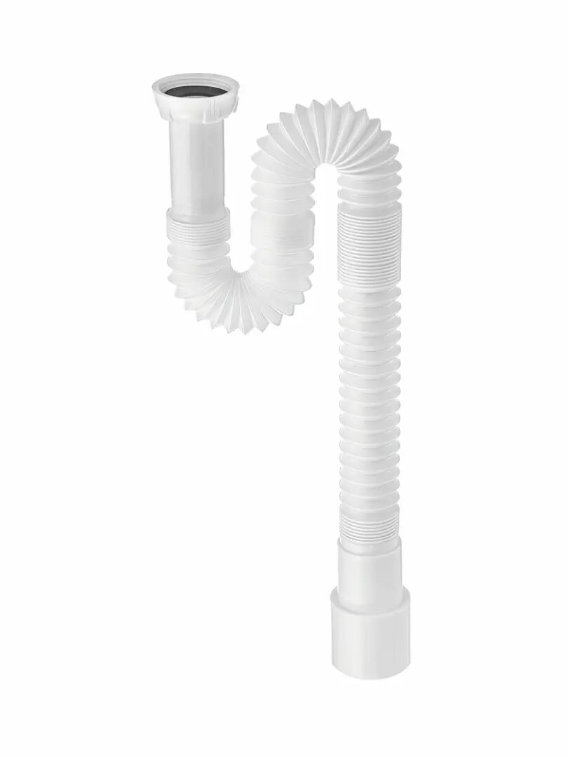 Труба гофрированная c гайкой Equation 1 1/4x40/50x800 мм цвет белый