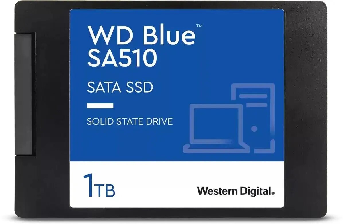 SSD накопитель WD Blue SA510 WDS100T3B0A 1ТБ, 2.5", SATA III, SATA