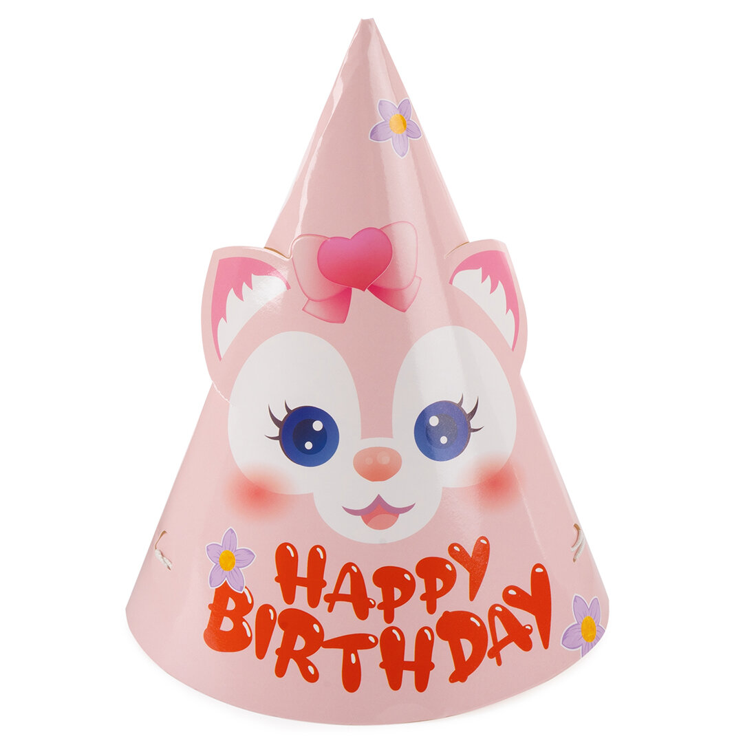 Колпаки, Лисенок, Розовый, 16 см, 6 шт. в упак.