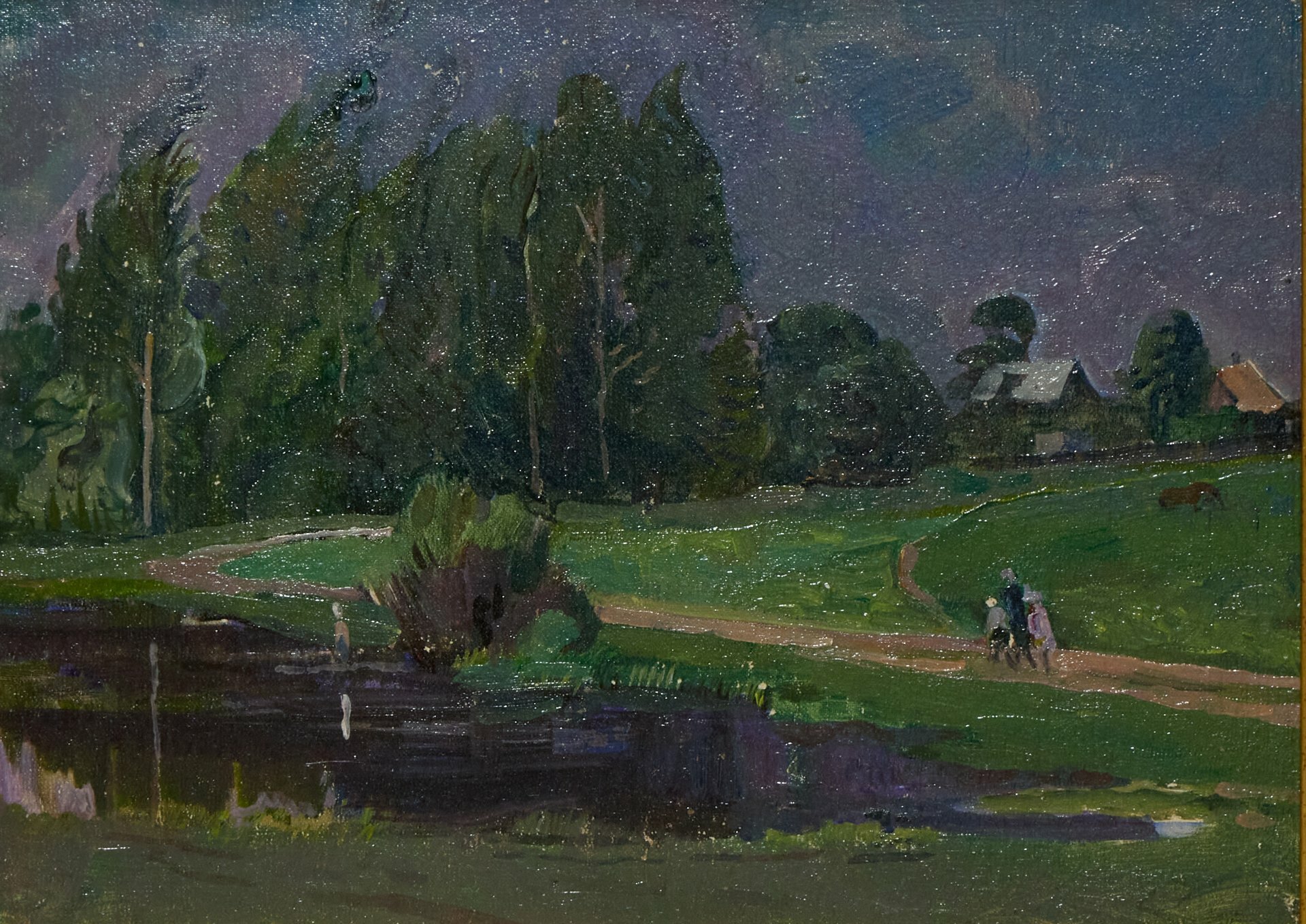 Пейзаж, Валентина Петрова, Импрессионизм, Картон, Масло