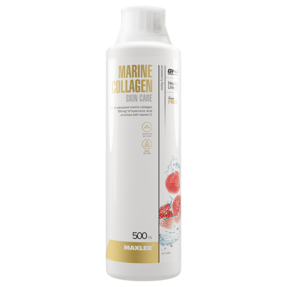 Макслер Морской коллаген Скинкэар вкус клубники / Marine Collagen SkinCare Strawberry flavor фл 500 мл 1 шт