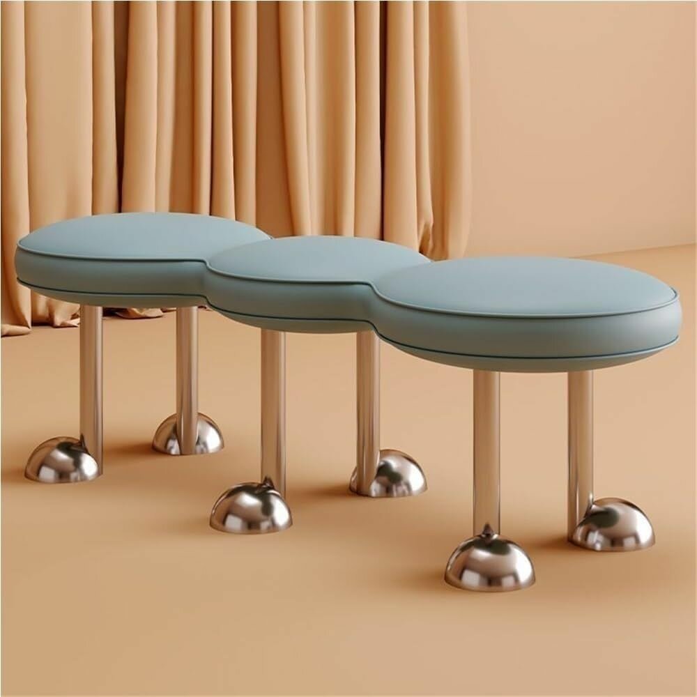 Скамья для ног, мягкая входная скамейка, табурет для пеленания обуви с металлическими ножками