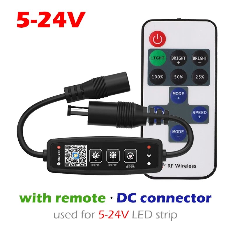 Контроллер для LED лент 5-24V с пультом