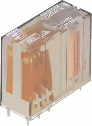 Реле TE Connectivity RP421024 электромагнитное DPDT Uобмотки 24ВDC 8A/250ВAC 8A/24ВDC 1 шт